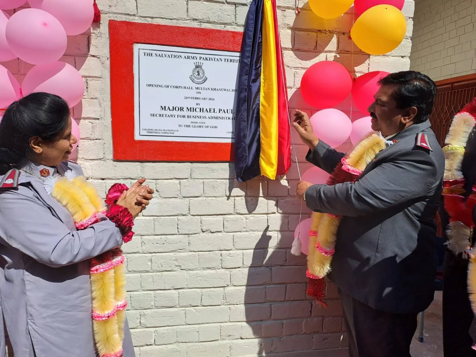 Dedication of church extension at Multan Corps, Khanewal Division ...